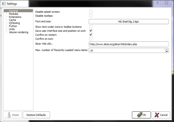 Documentation/4.4/SlicerApplication/ApplicationSettings - Slicer Wiki
